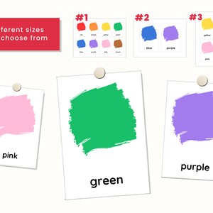 COLORS Printable Flash Cards for Kids, Homeschool Learning Material ...