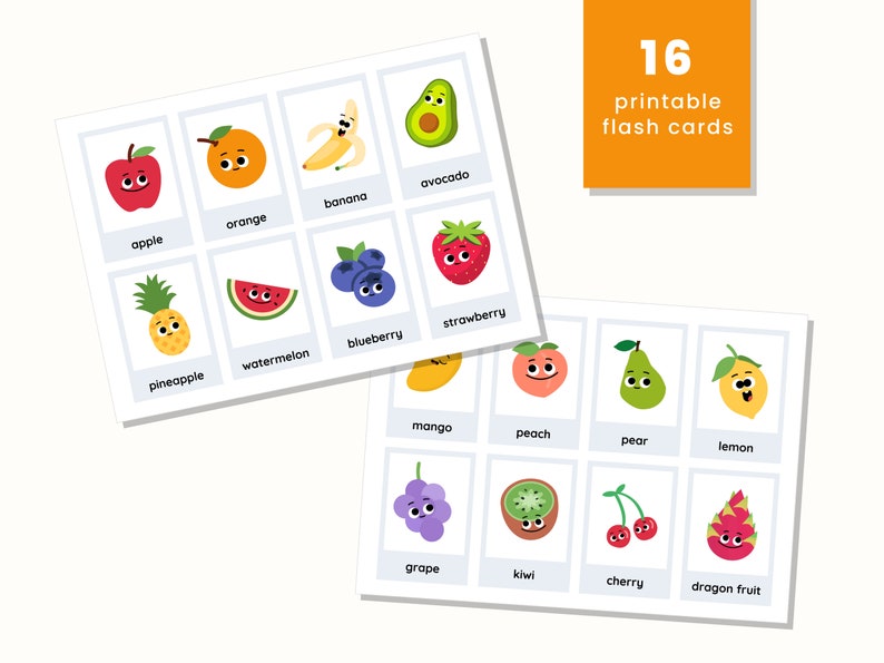 Printable Flash Card for Kids Montessori Materials Preschool Montessori ...