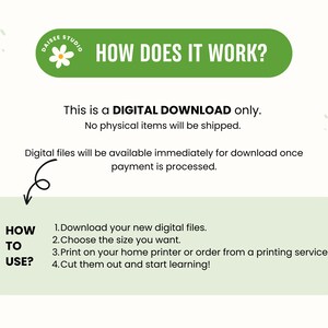 Printable Flash Card for Kids Montessori Materials Preschool Curriculum ...