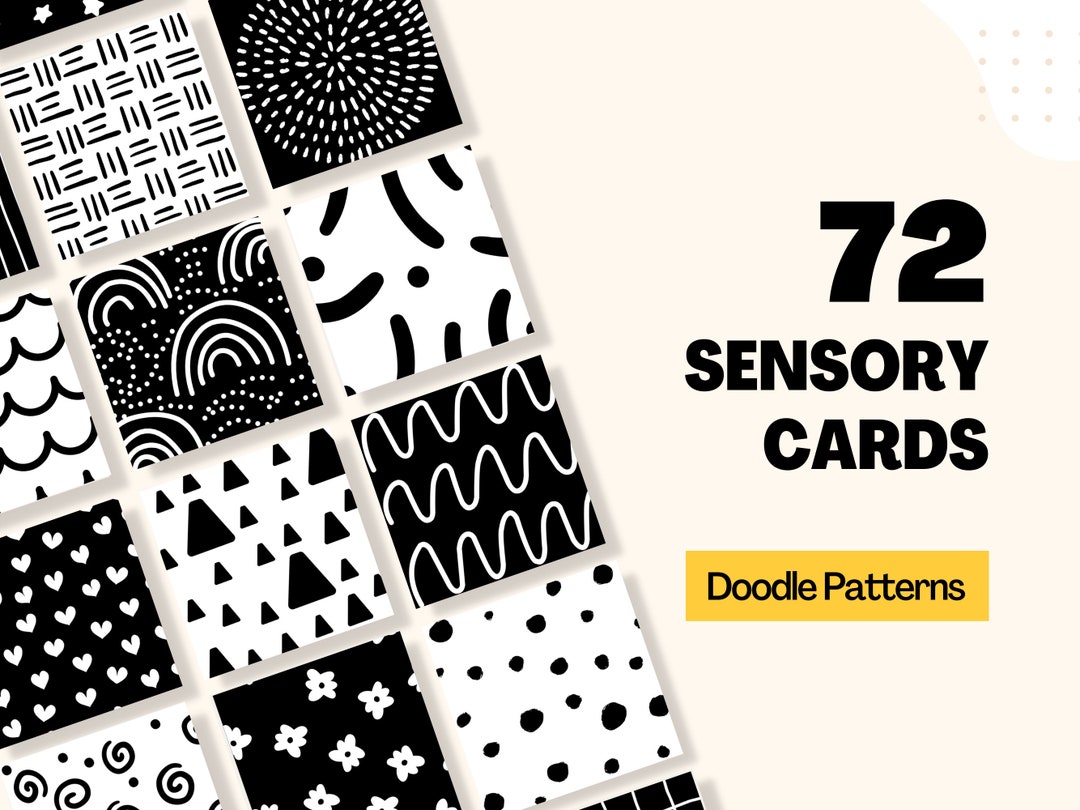 Black & White Baby Sensory Cards High Contrast Printable Montessori ...