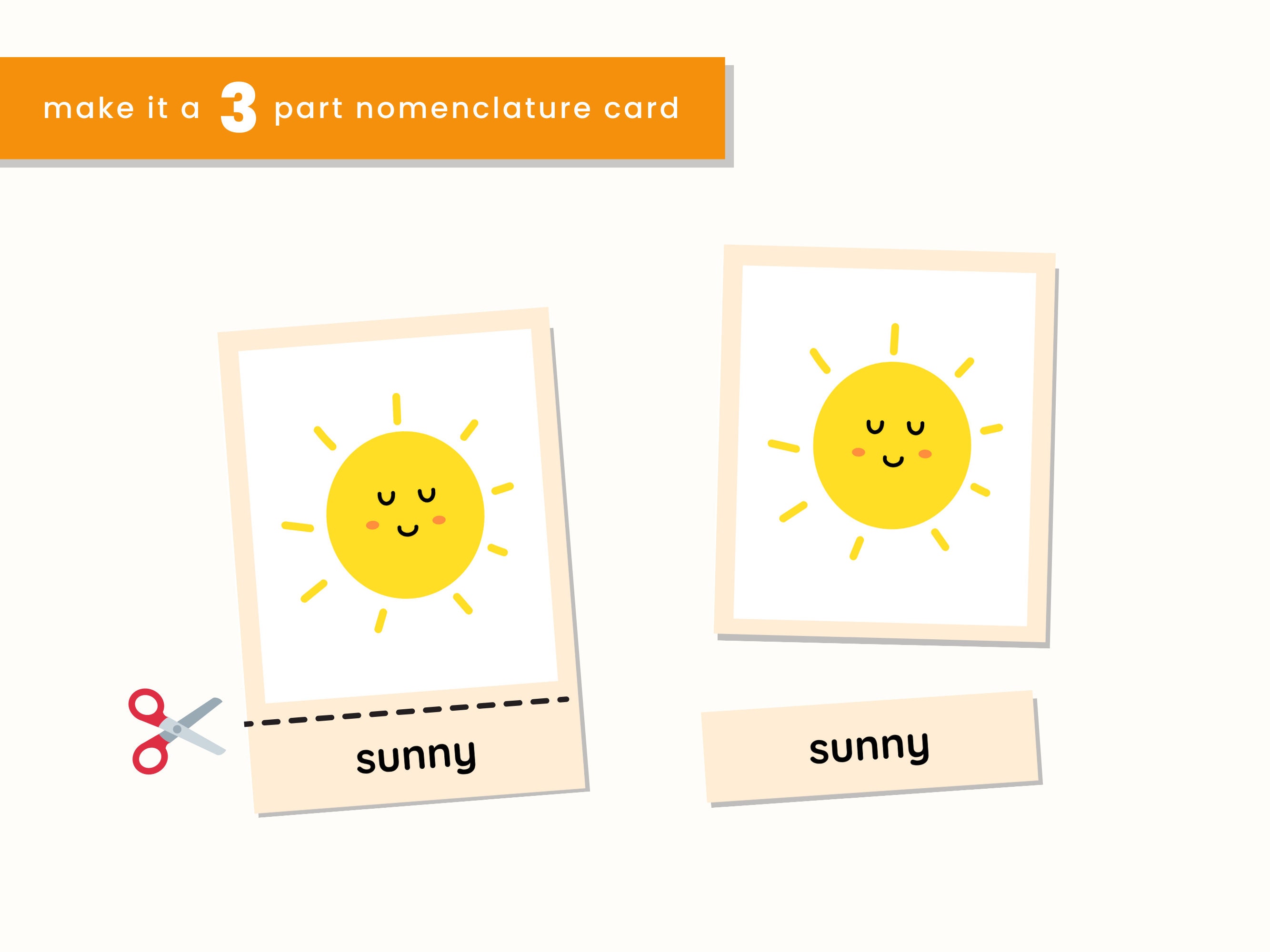 WEATHER Printable Flash Cards for Kids, Homeschool Learning Material ...