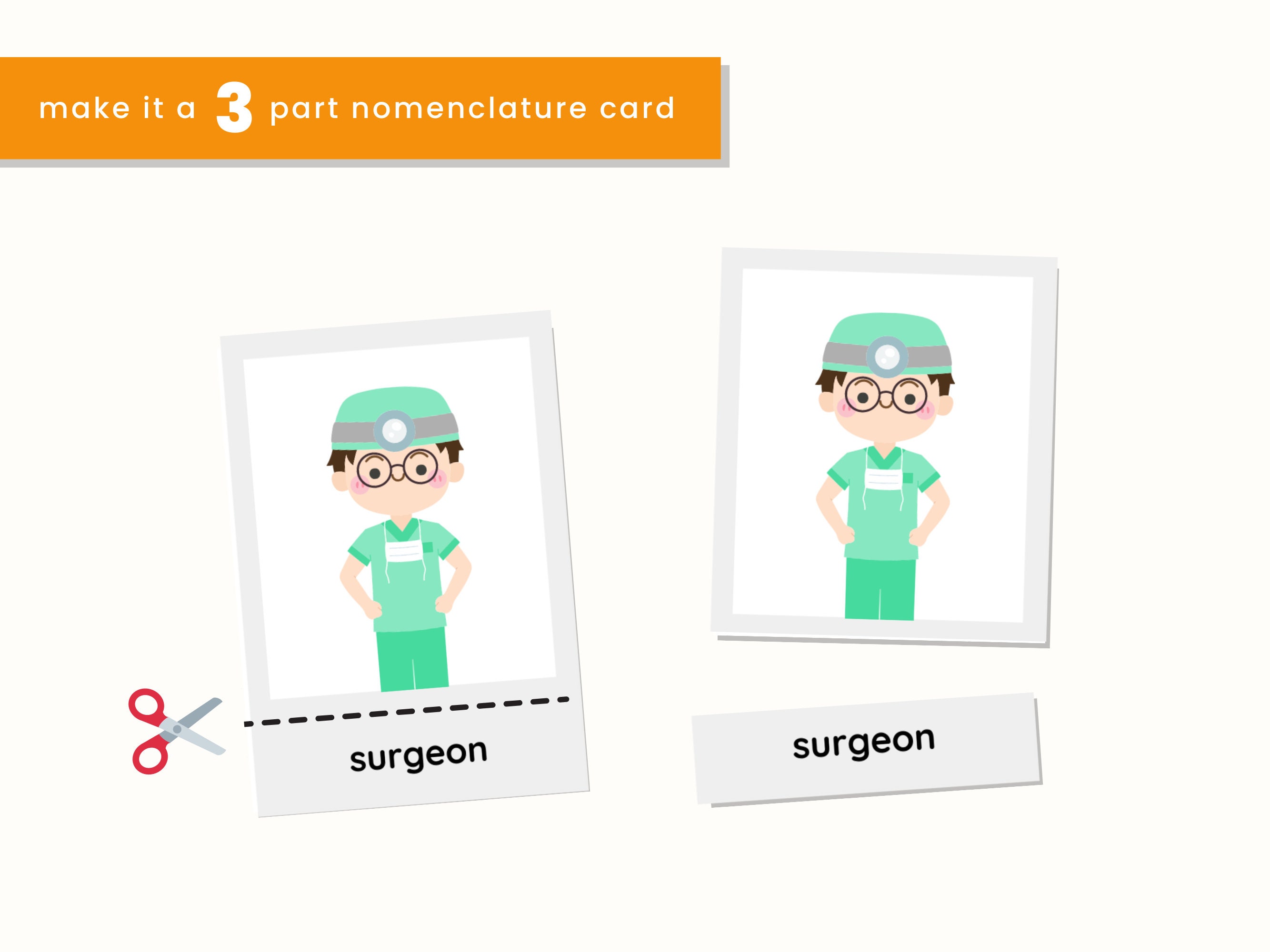 36 Printable OCCUPATION Flash Cards for Kids Educational Toy for ...