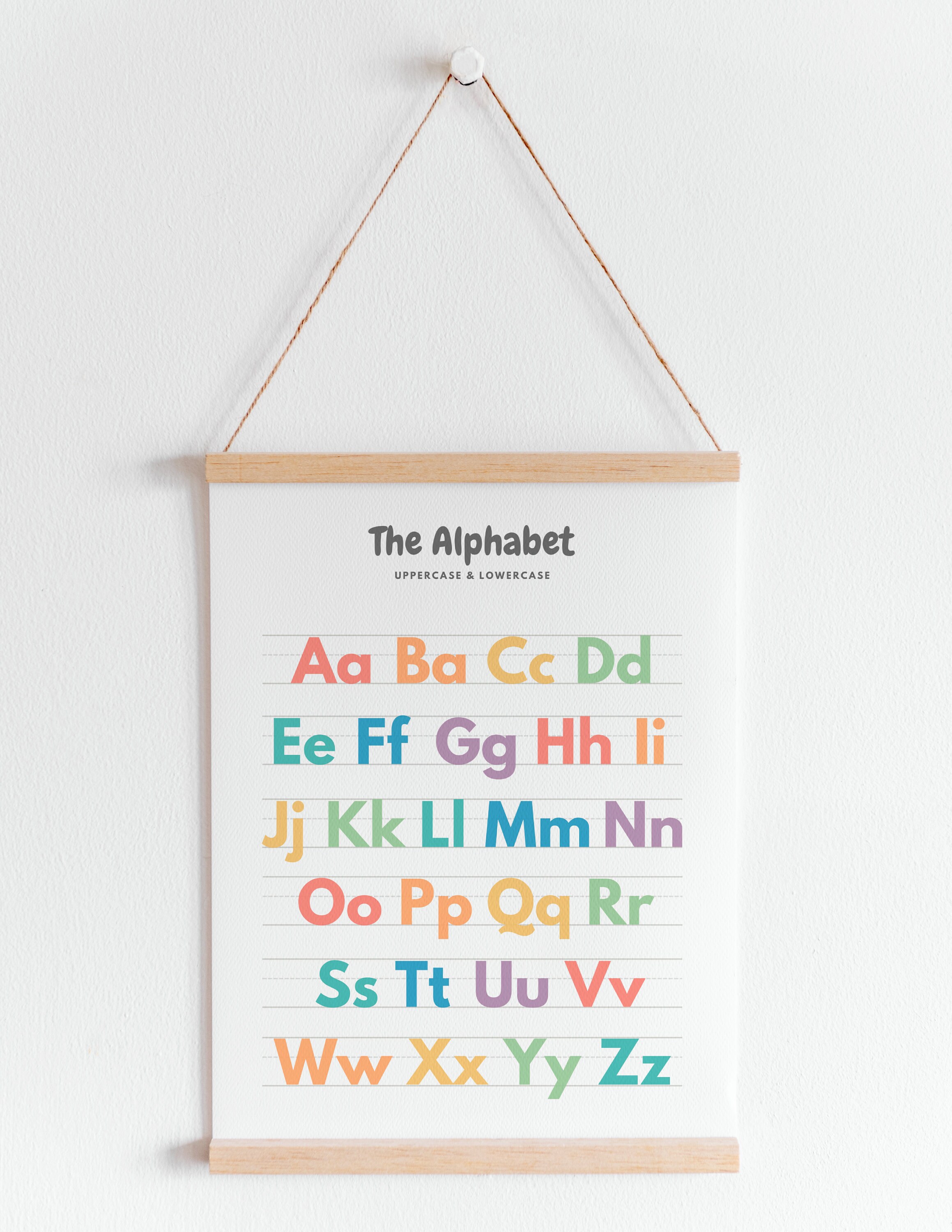 Alphabet ABC Poster - Handwriting Chart - Printable Wall Art ...