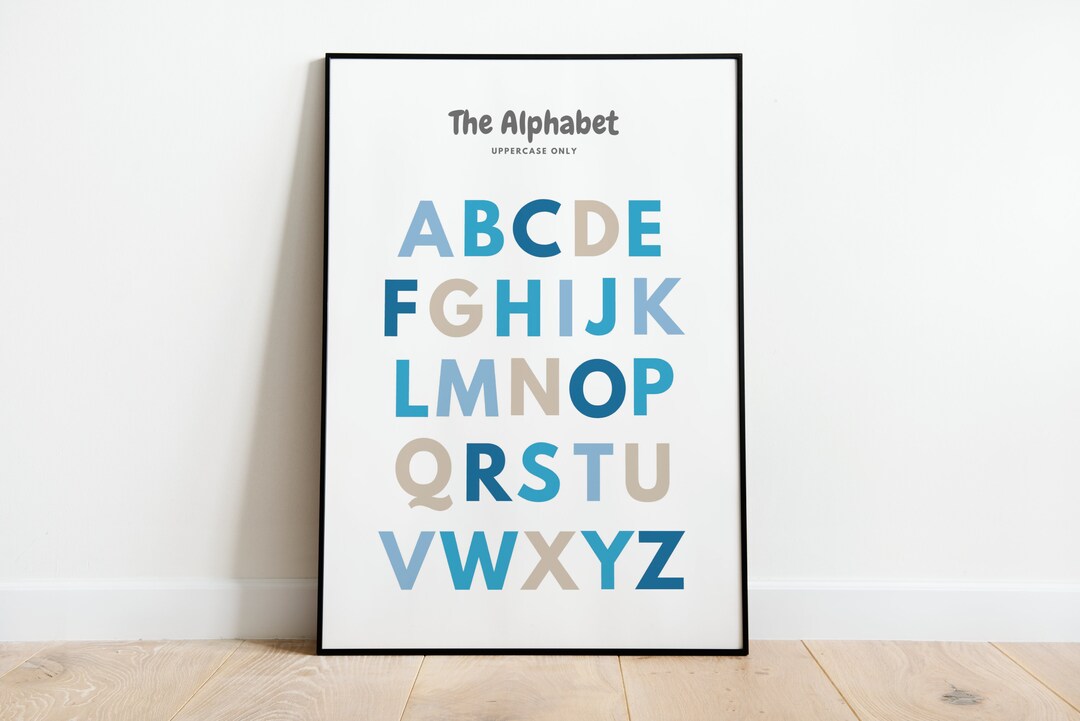 Alphabet ABC Poster - Printable Wall Art - Educational Prints - Nursery ...