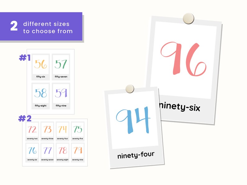 NUMBER Printable Flash Cards for Kids, Homeschool Learning Material ...