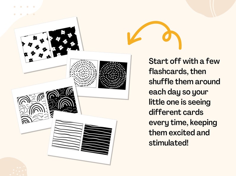Black & White Baby Sensory Cards High Contrast Printable Montessori ...