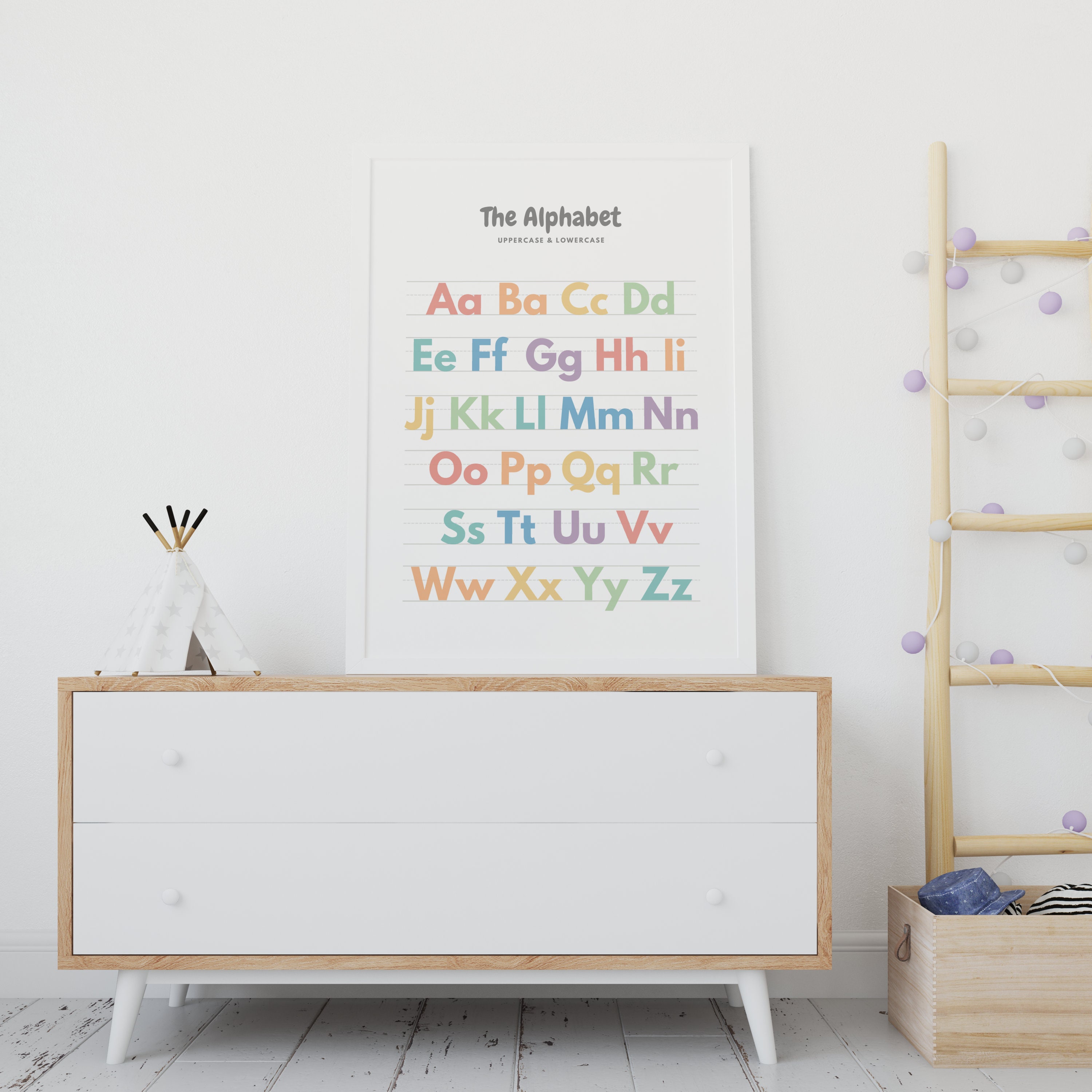 Alphabet ABC Poster - Handwriting Chart - Printable Wall Art ...