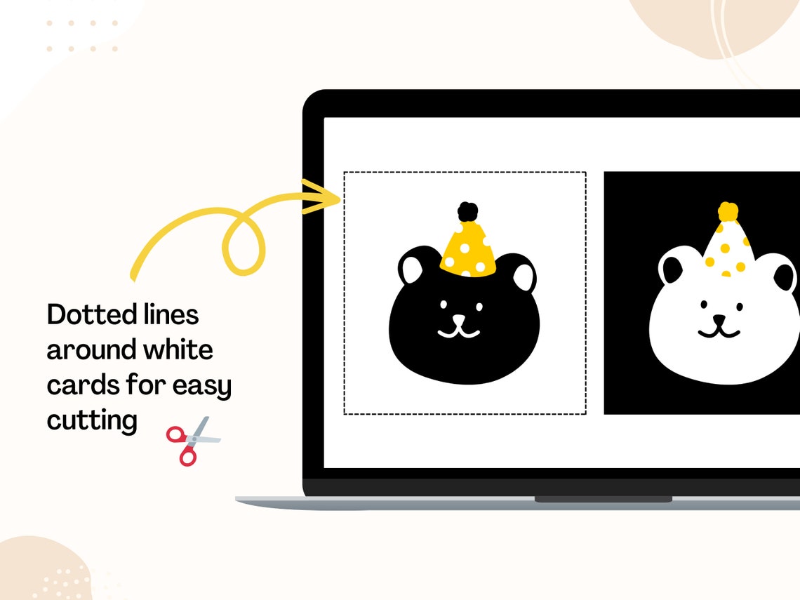 Baby Sensory Cards High Contrast Black White Yellow Baby Development ...