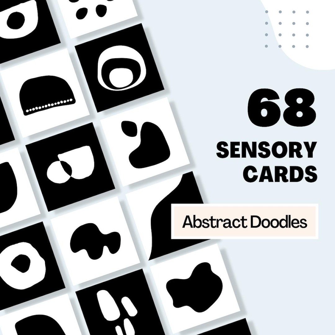 Black & White Baby Sensory Cards - High Contrast Printable Montessori ...