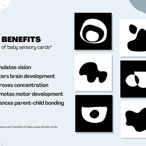 Black & White Baby Sensory Cards - High Contrast Printable Montessori ...