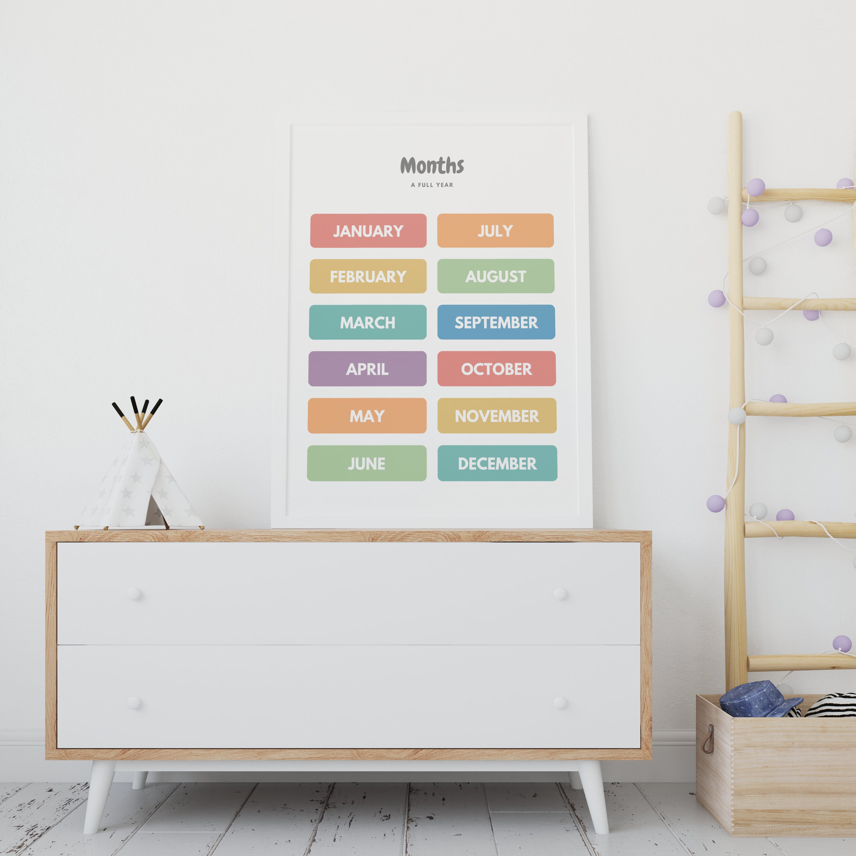 Months of the Year Poster - Printable Wall Art - Educational Prints ...