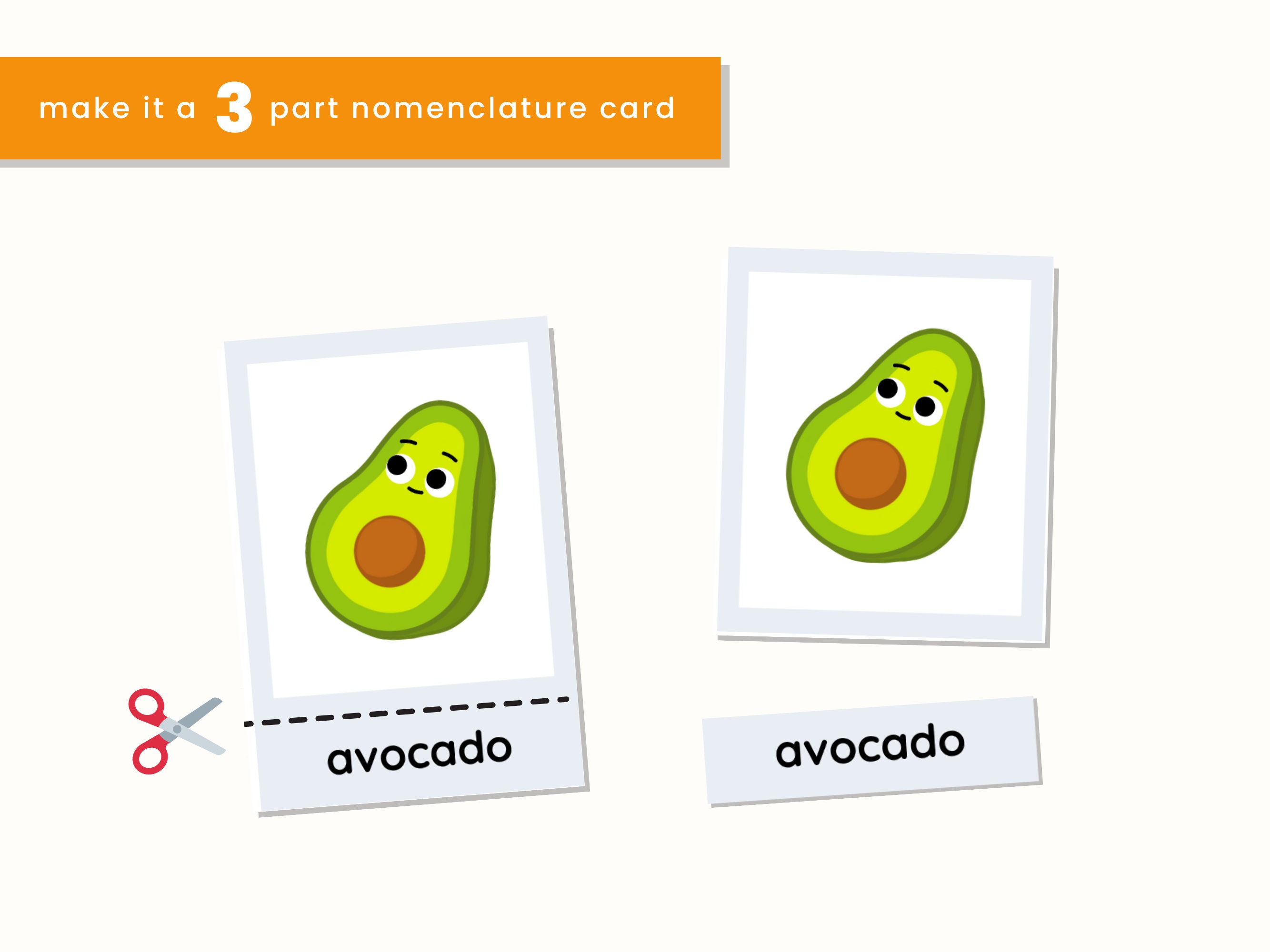 Printable Flash Card for Kids Montessori Materials Preschool Montessori ...