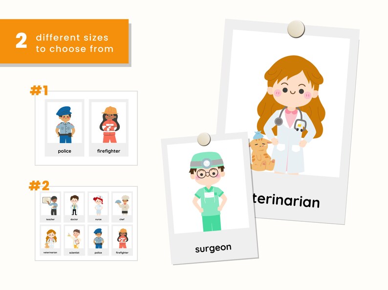 36 Printable OCCUPATION Flash Cards for Kids Educational Toy for ...