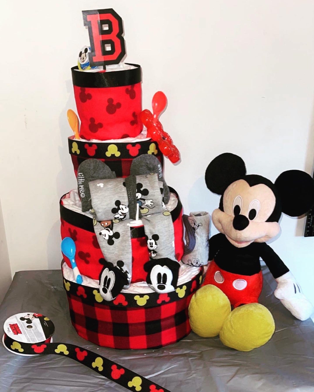 Extra Large Mickey Mouse Diaper Cake - Etsy