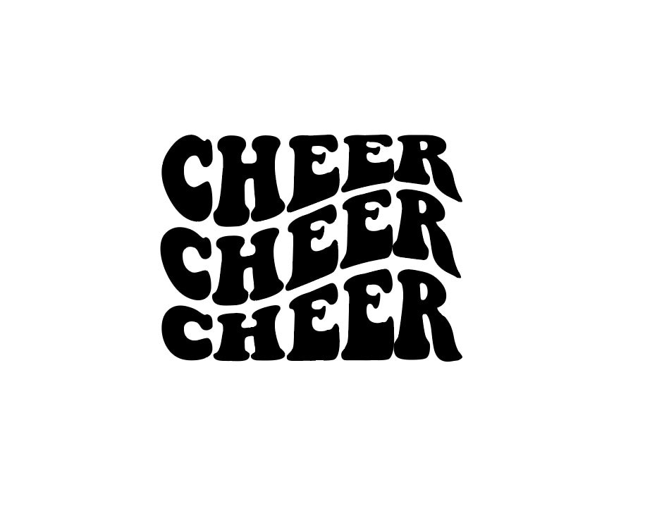 Cheer Svg, Cheerleader, Team, Wavy Font - Etsy