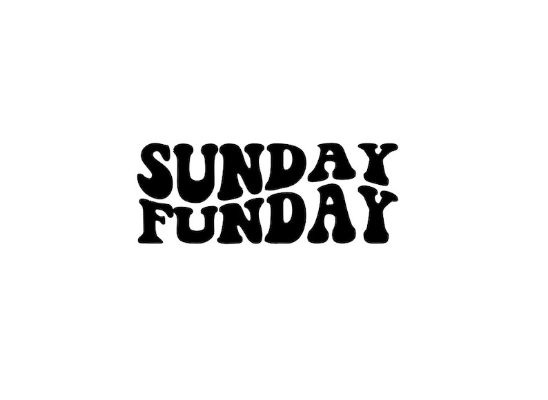 Sunday Funday Wavy Font Svg, Football, Sunday, NFL - Etsy