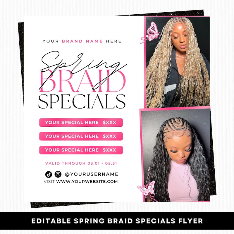 Spring Braid Flyer Special - Etsy UK