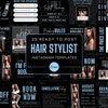 25 Black and White Hair Stylist Instagram Post Templates Hair Posts ...