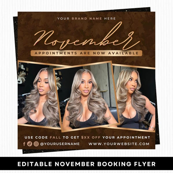 November Stylist Template - Etsy