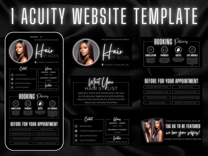30 Hair Stylist Instagram Post Templates | Hair Stylist Highlight ...
