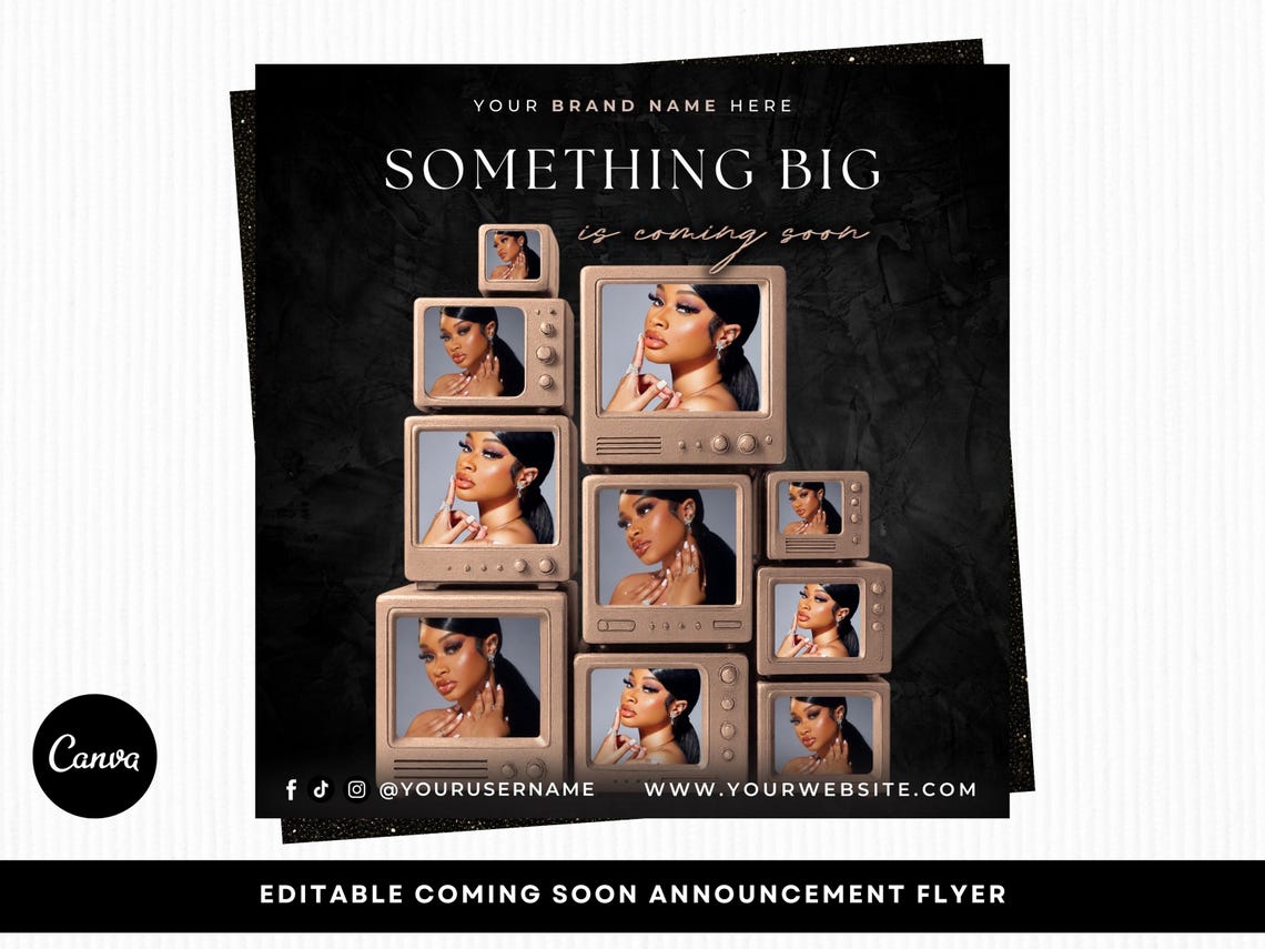 Coming Soon Flyer: Website & Collection Launch Canva Template - Etsy