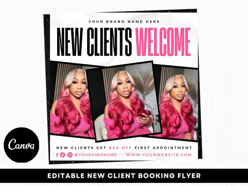 New Clients Welcome Flyer, New Client Specials, New Client Booking ...