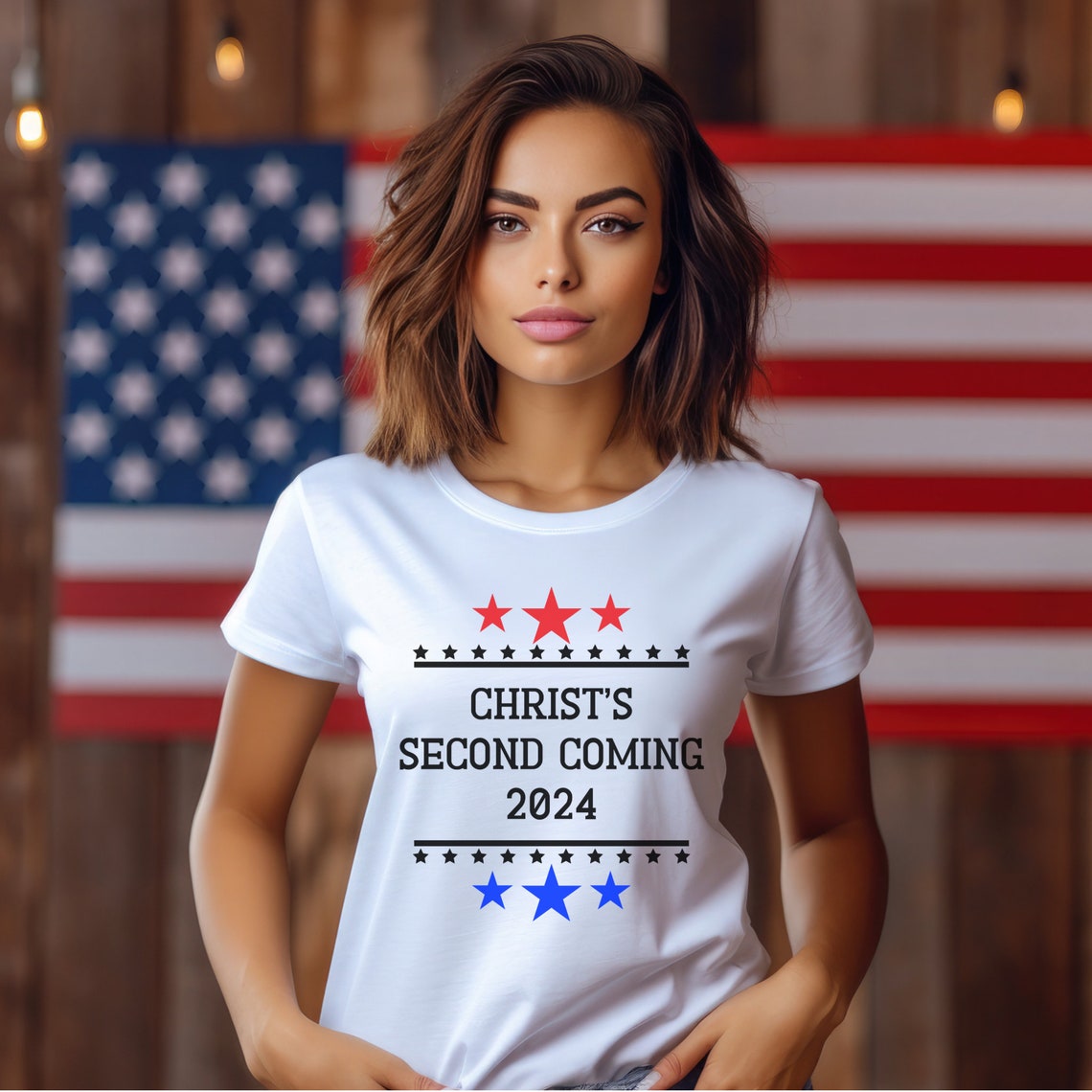 Christs Second Coming 2024 Shirt, Jesus Christ 2024, Election Tshirt ...