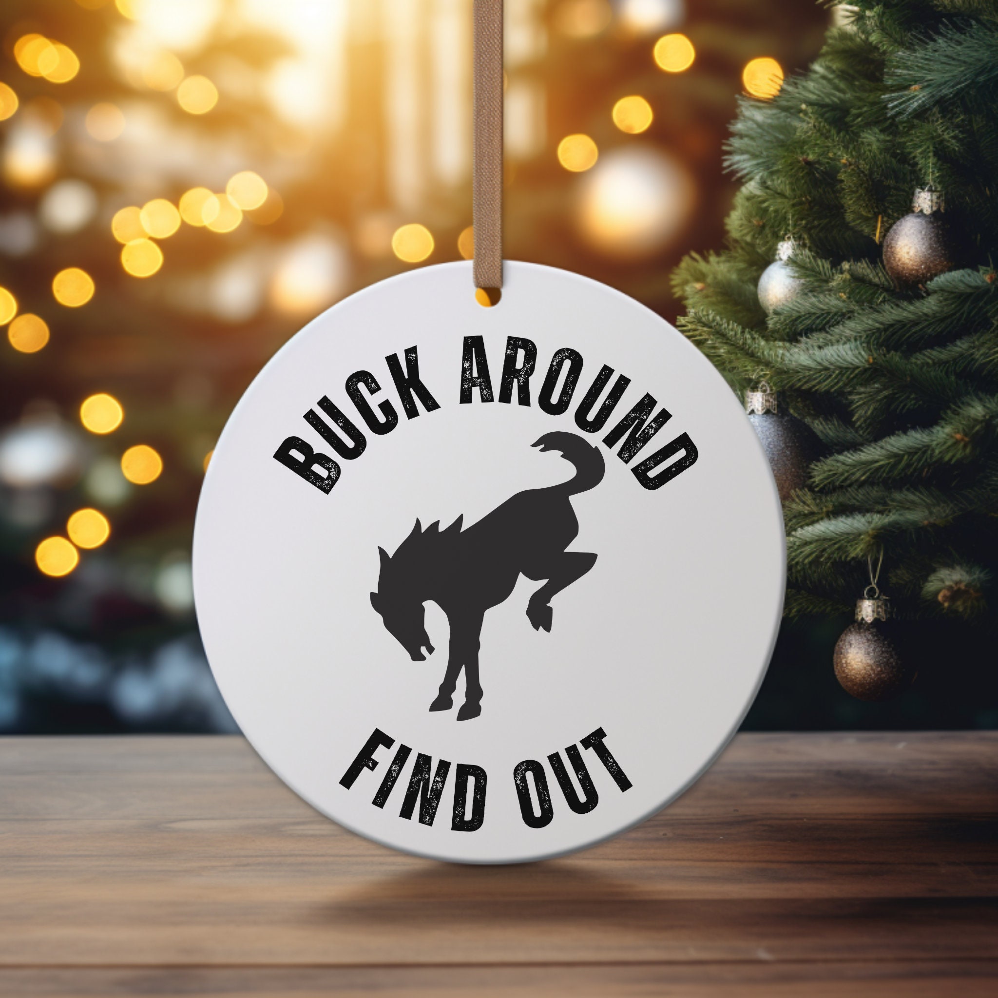 Bronco Christmas Ornament, Buckin Bronco Ornament, Bronco Tree Ornament ...