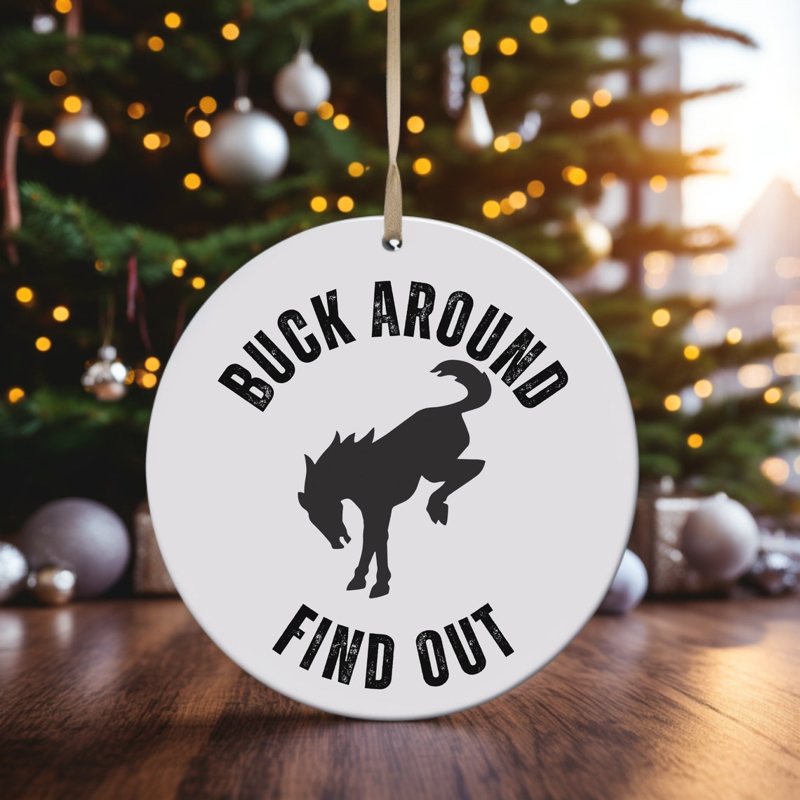 Bronco Christmas Ornament, Buckin Bronco Ornament, Bronco Tree Ornament ...