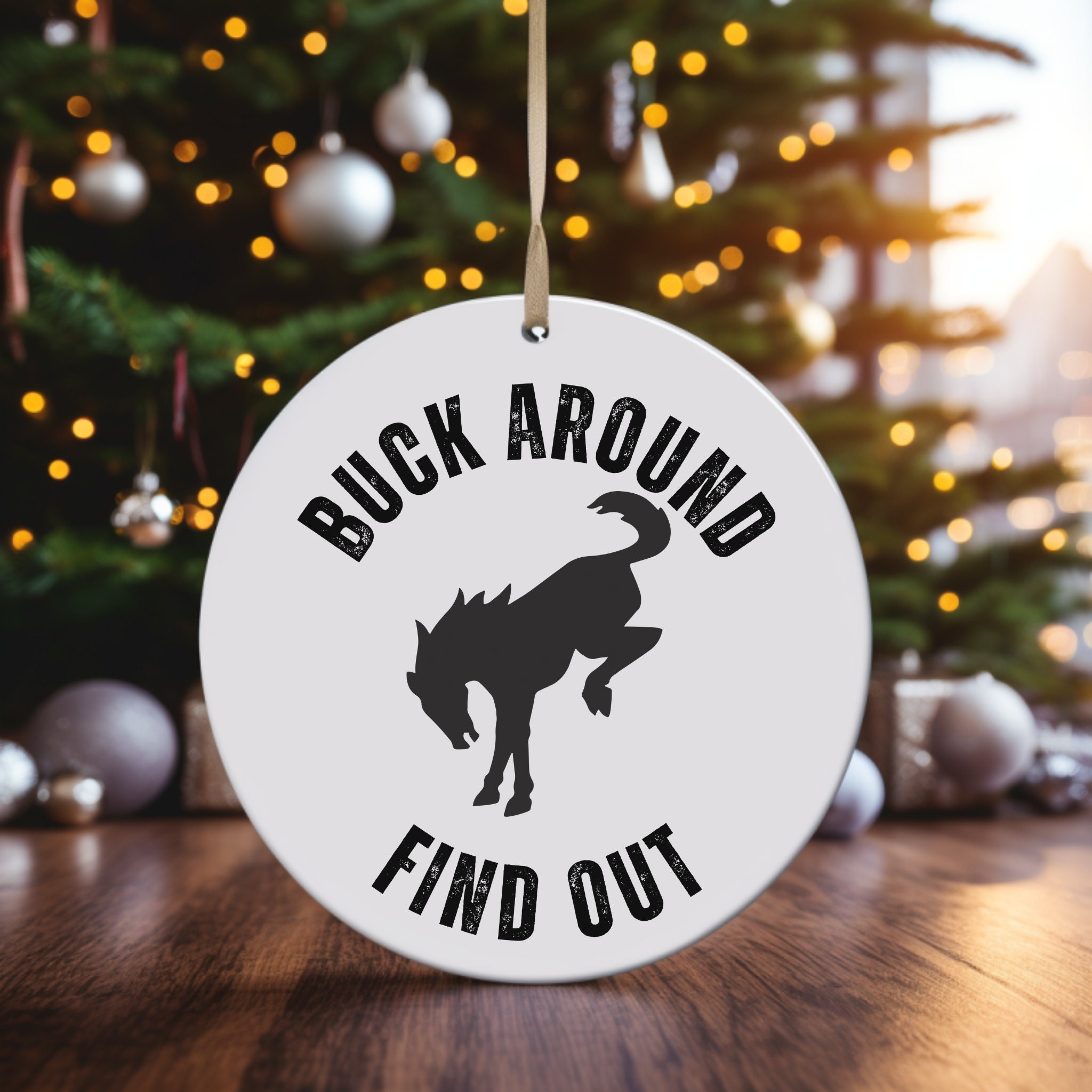 Bronco Christmas Ornament, Buckin Bronco Ornament, Bronco Tree Ornament ...