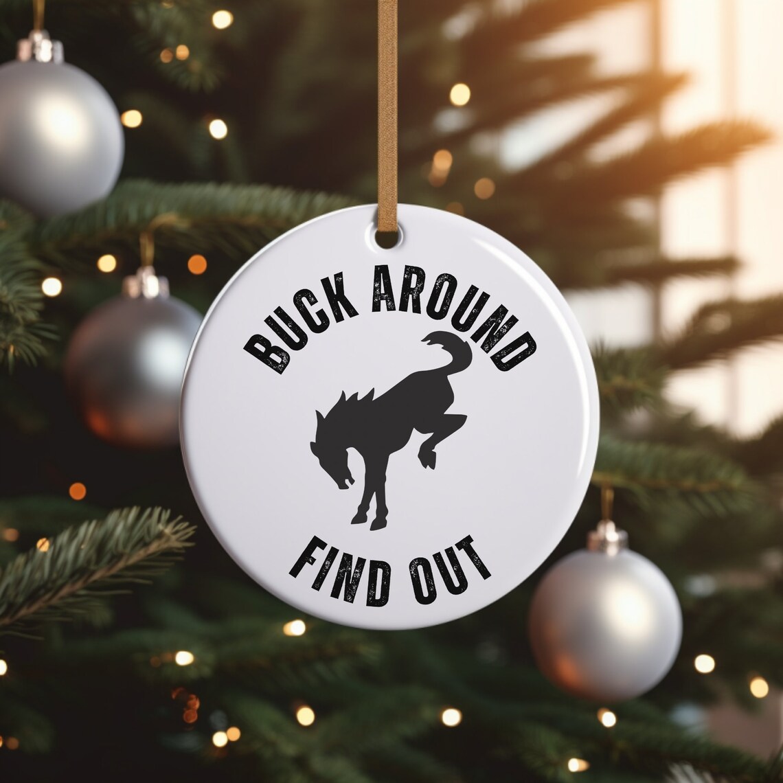 Bronco Christmas Ornament, Buckin Bronco Ornament, Bronco Tree Ornament ...
