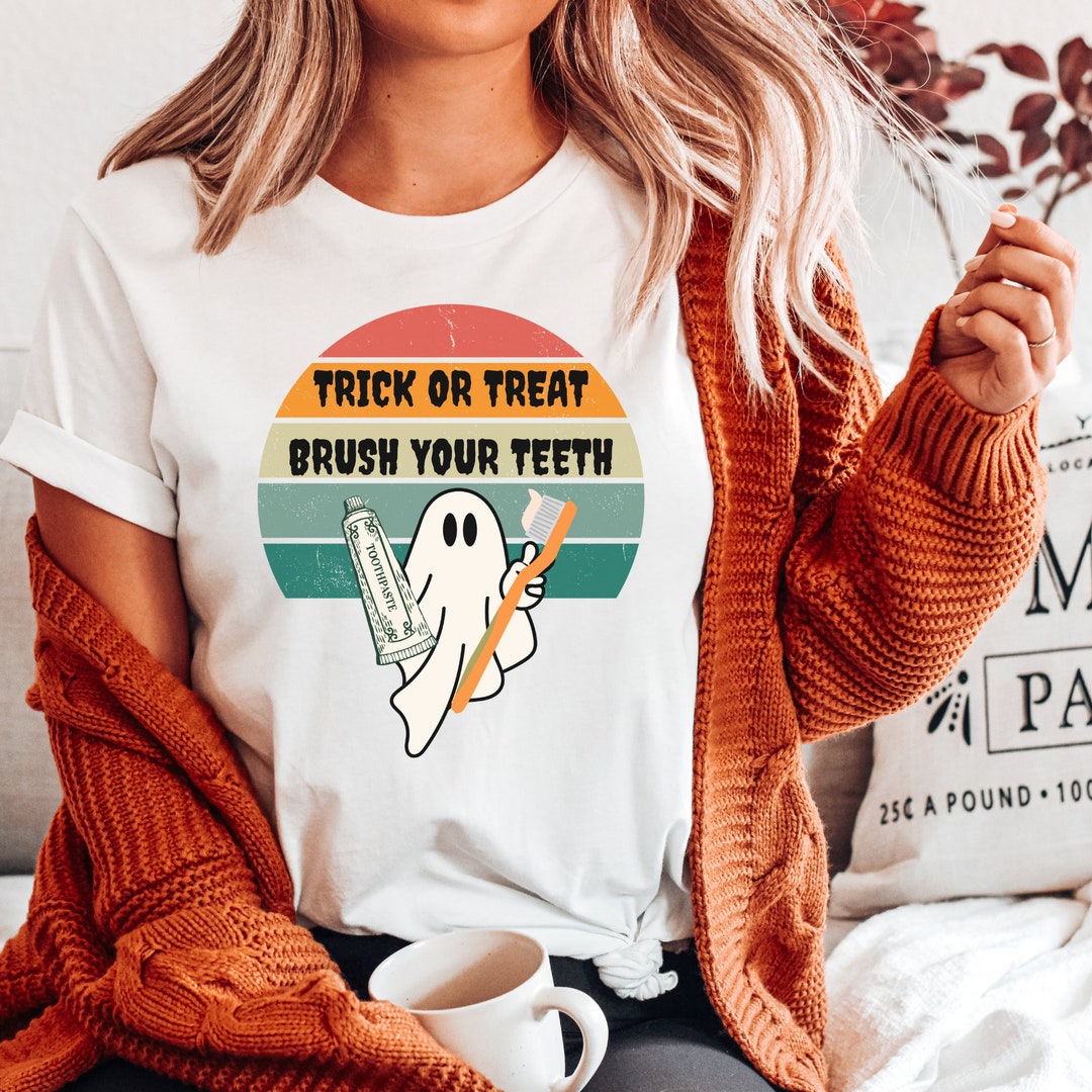 Dentist Trick or Treat Brush Your Teeth Halloween Tshirt Fall Halloween ...
