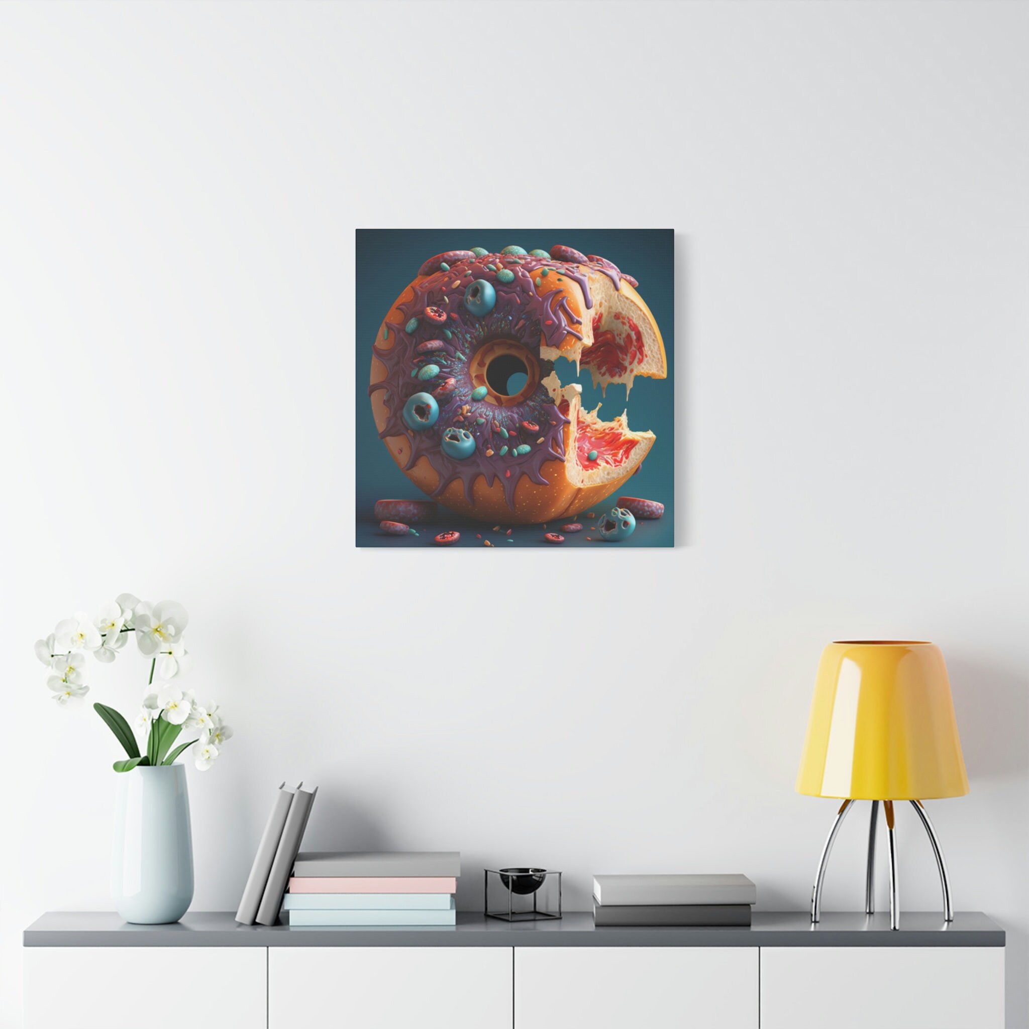 Donut Artwork, Donut Canvas, Doughnut, Donut Wall Art, Donut Matte ...