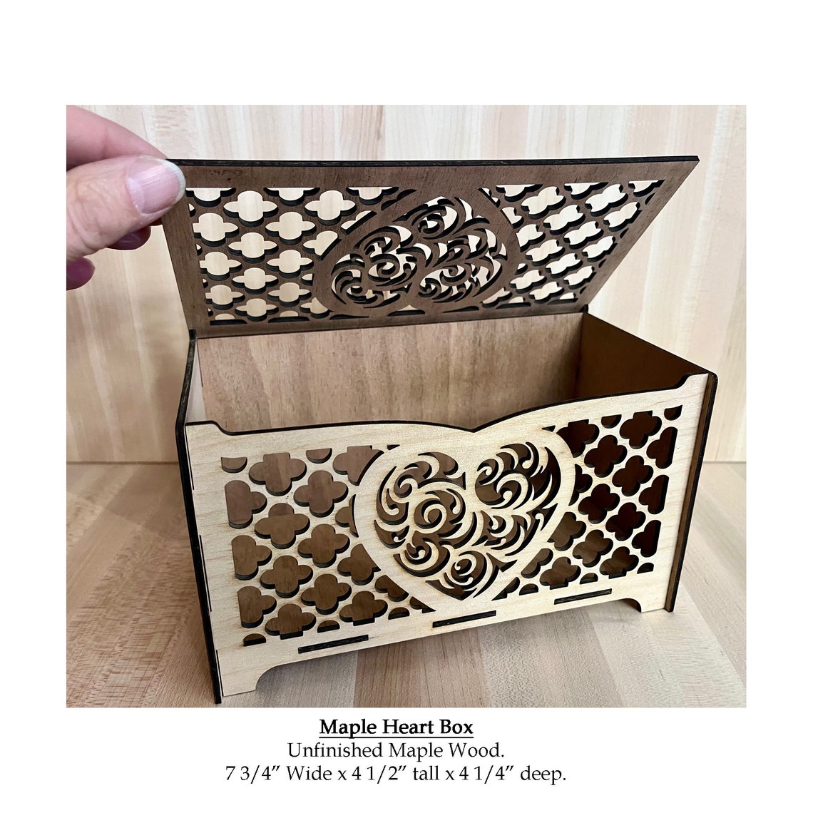 Maple Heart Box - Etsy