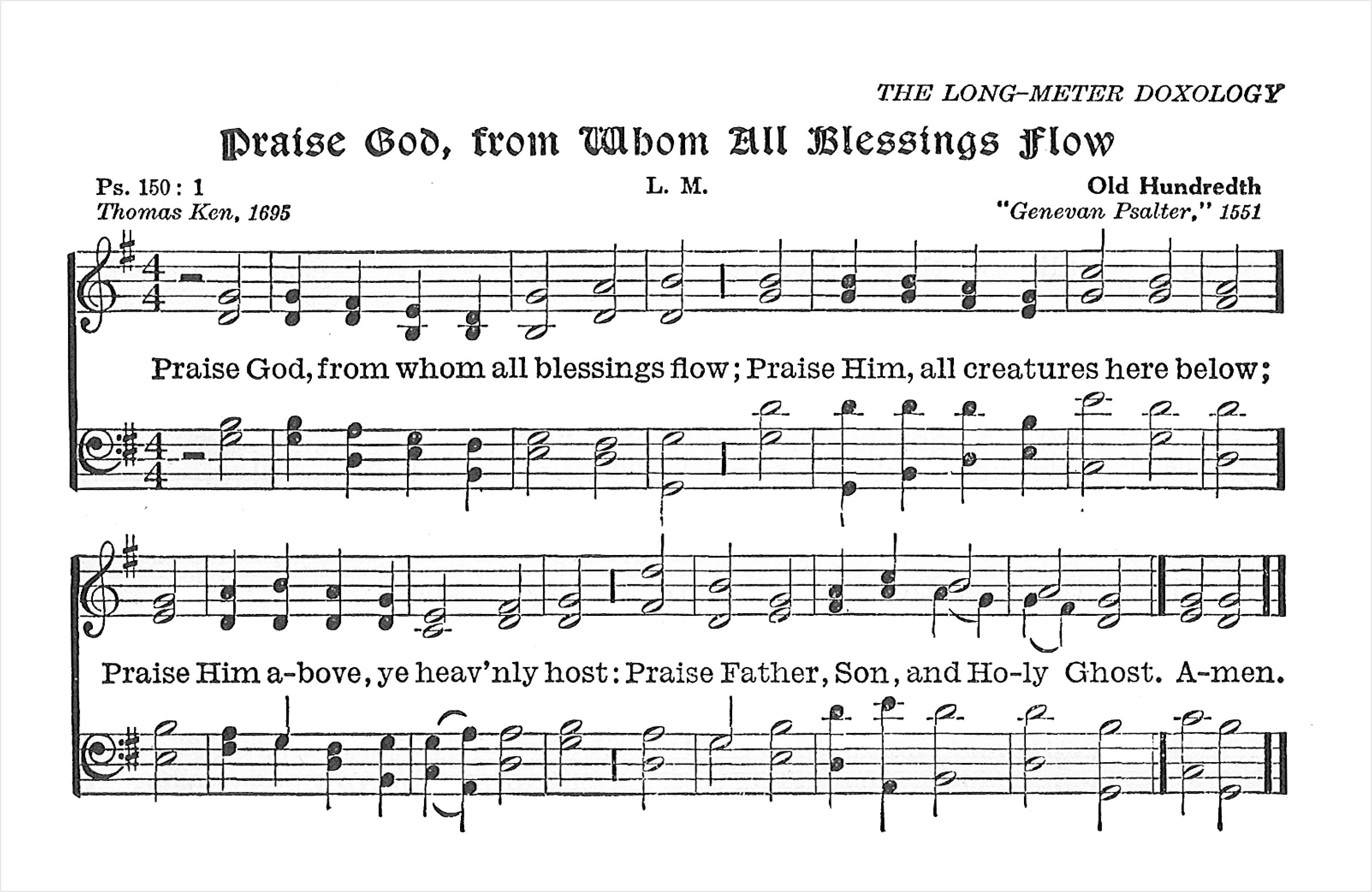 DIGITAL File - Doxology - Praise God From Whom All Blessings Flow - Cdr ...