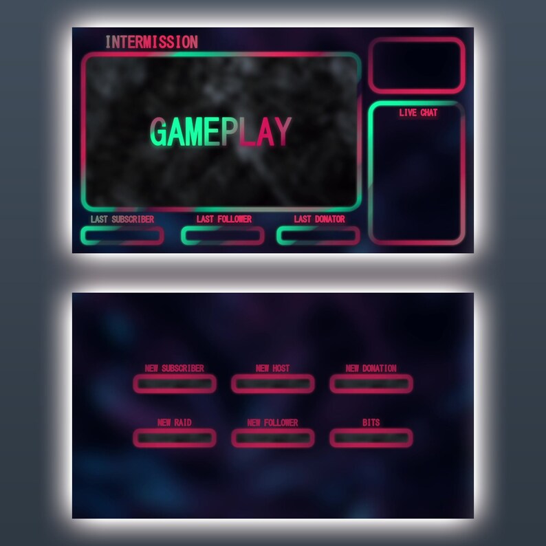 Animated Gradient Overlay Package / Twitch Overlay Pack / - Etsy