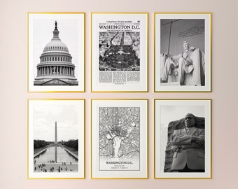 Washington DC Gallery Wall DC Wall Art Set DC Photo Prints - Etsy
