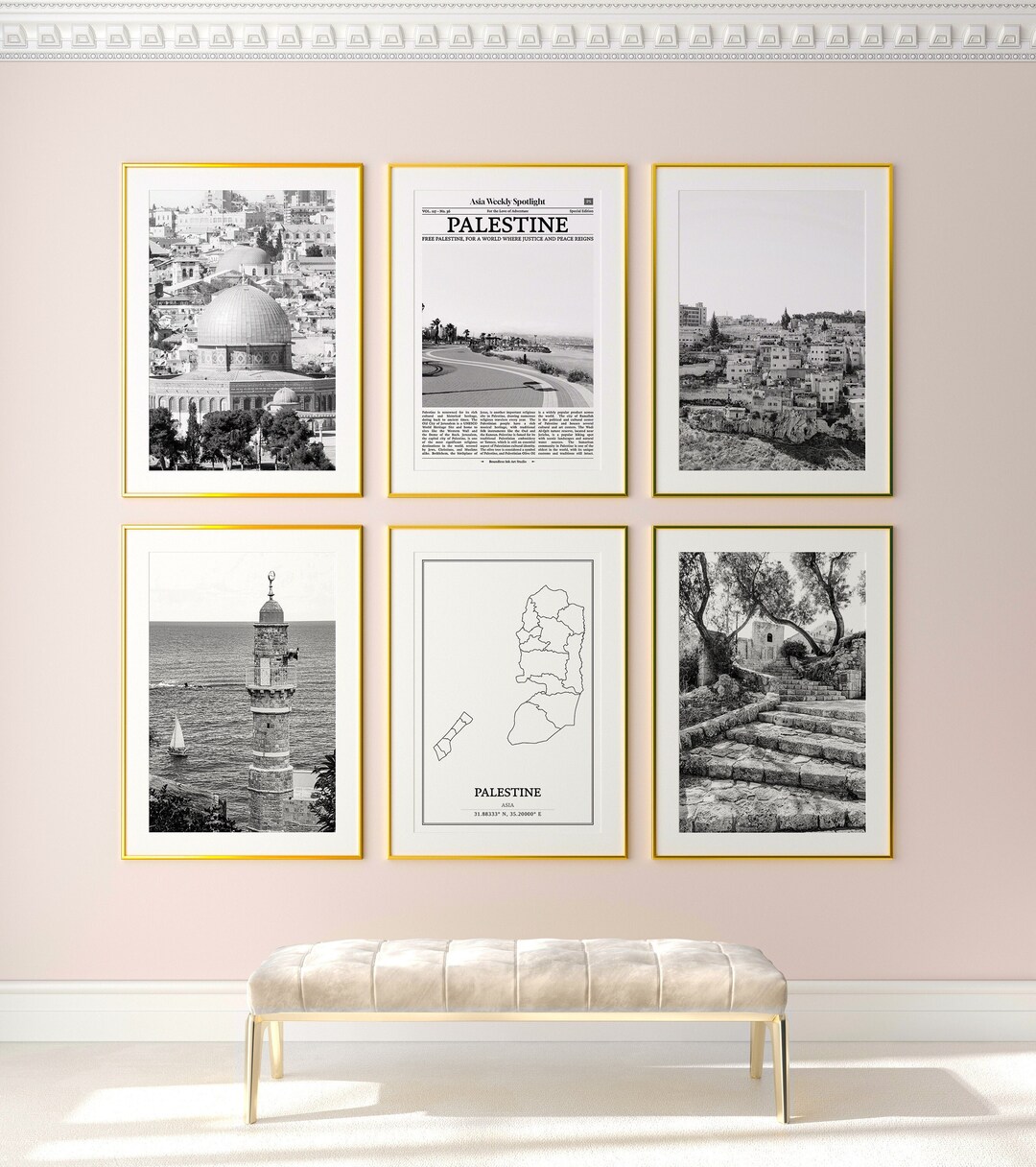 Palestine Prints Set of 6 Palestine Black and White Prints - Etsy