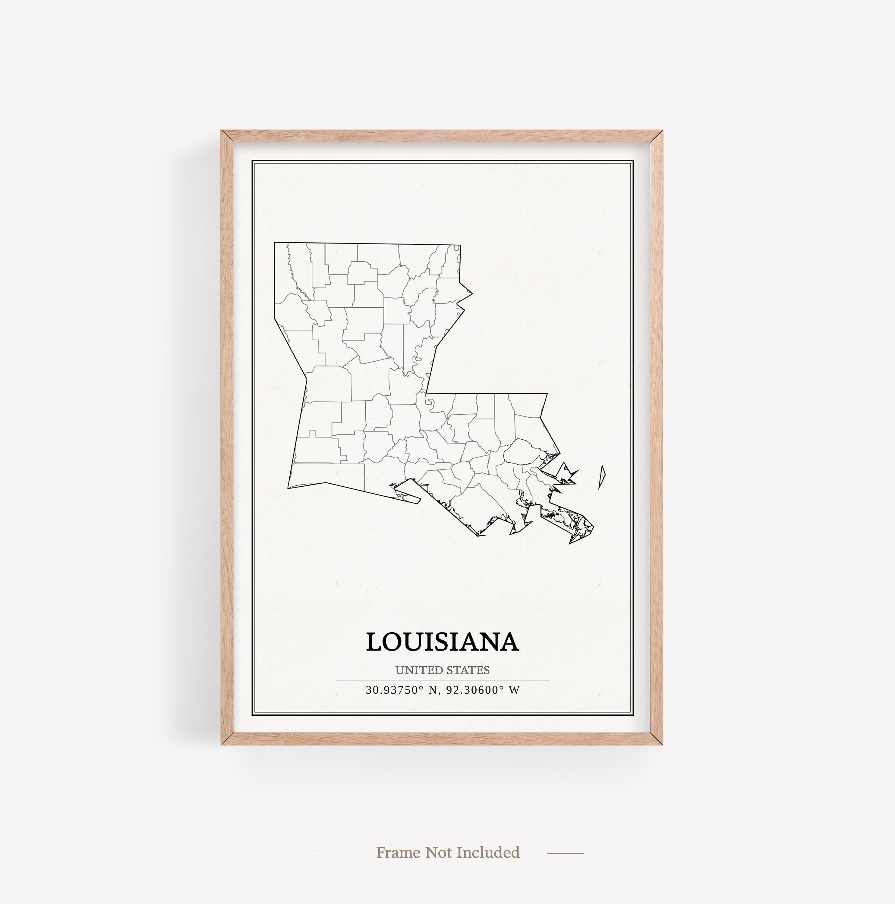 Louisiana State Prints Set of 6 Louisiana Black and White - Etsy