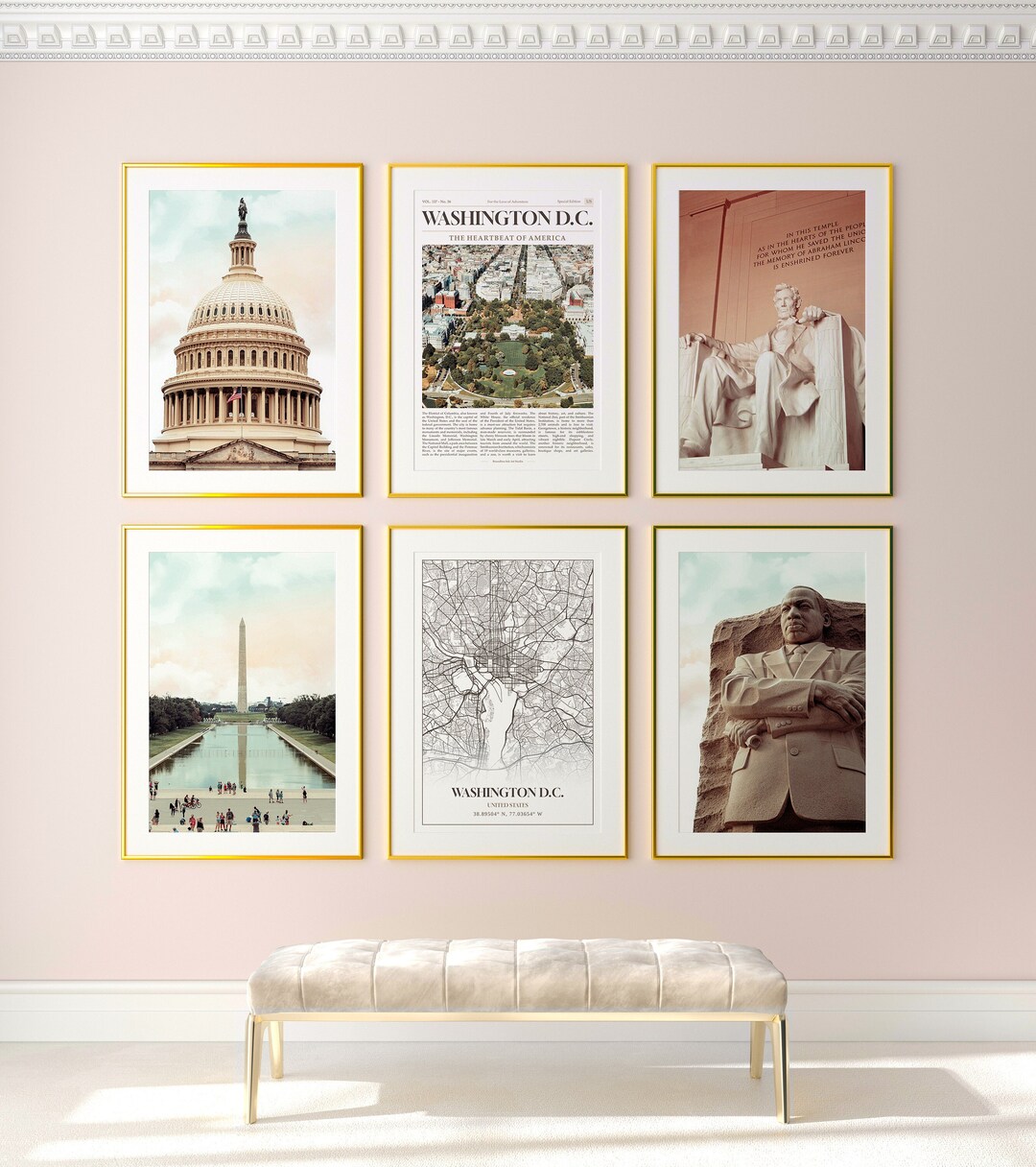 Washington D.C. City Prints Set of 6, Washington D.C. Photo Poster ...