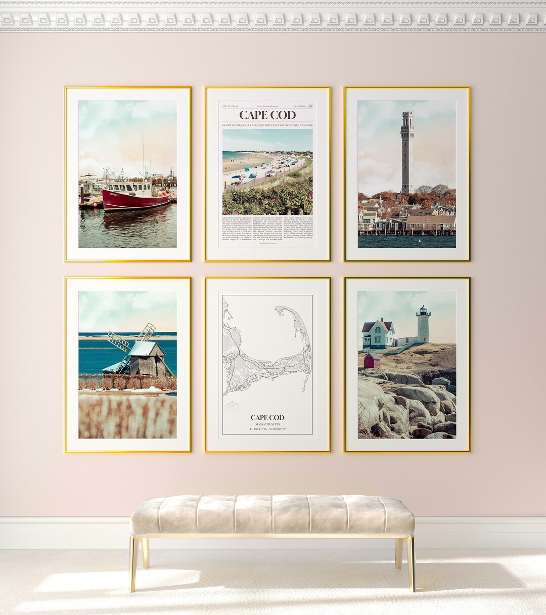 Cape Cod City Prints Set of 6, Cape Cod Photo Poster, Cape Cod ...