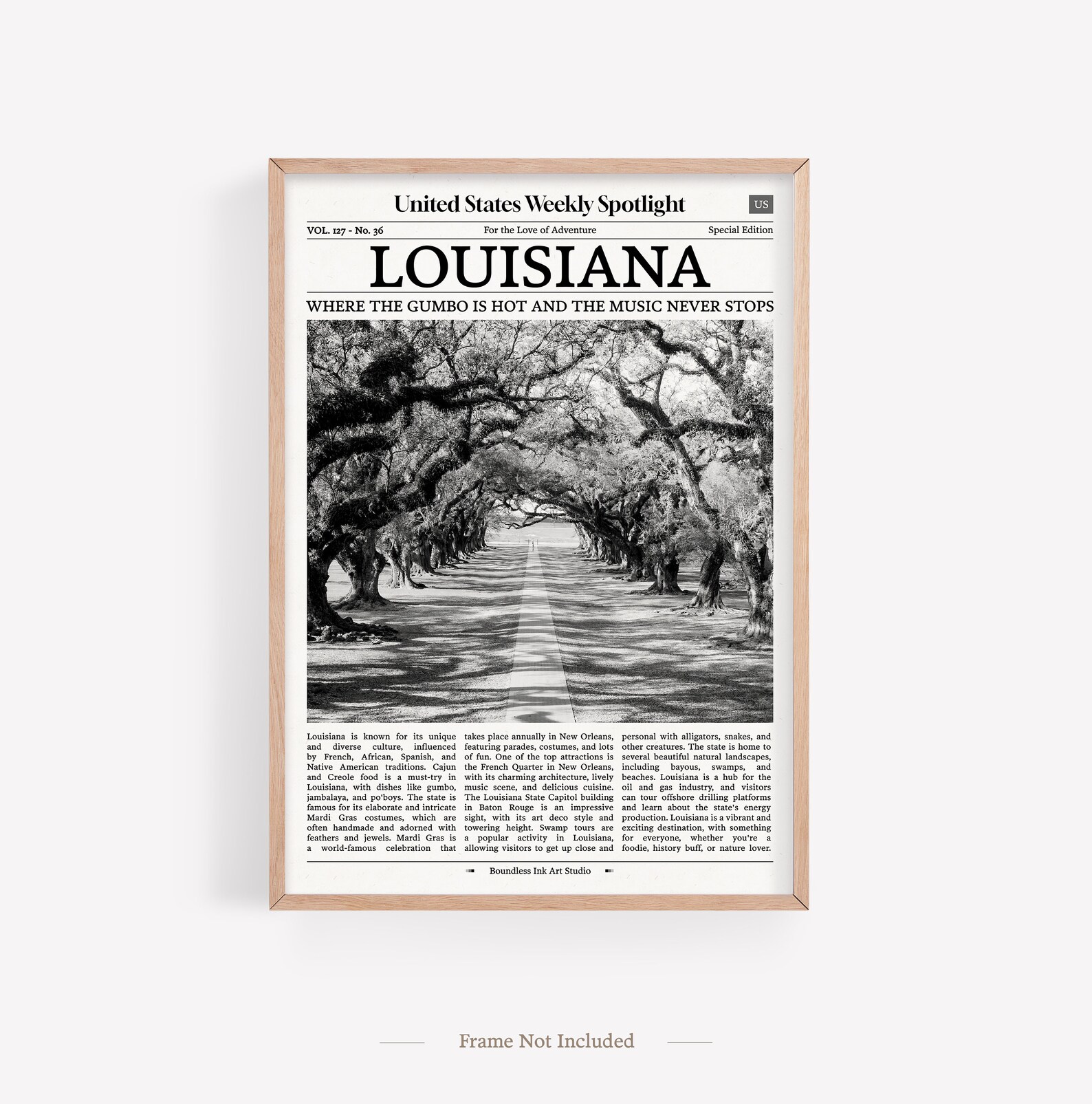 Louisiana State Prints Set of 6 Louisiana Black and White - Etsy