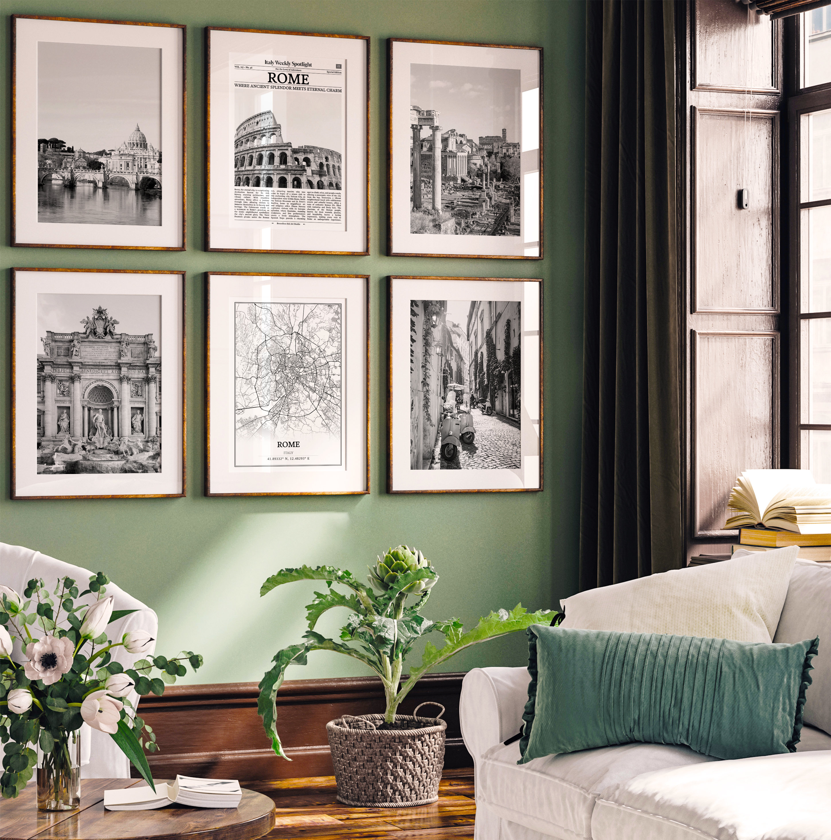 Rom City Prints 6er Set Rom Schwarzweiß-Prints Rom Foto - Etsy.de