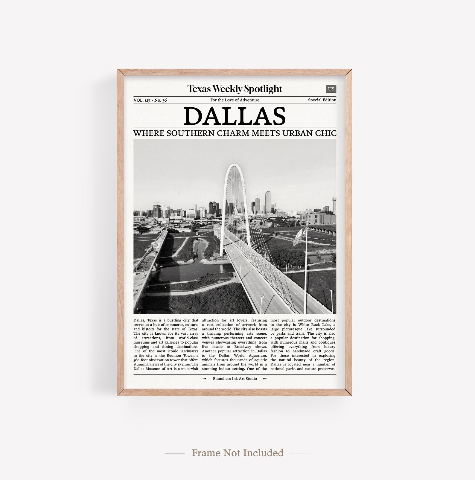 Dallas City Prints Set of 6 Dallas Black and White Prints - Etsy