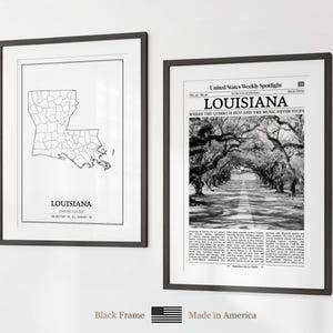Louisiana State Prints Set of 6, Louisiana Black and White Prints ...