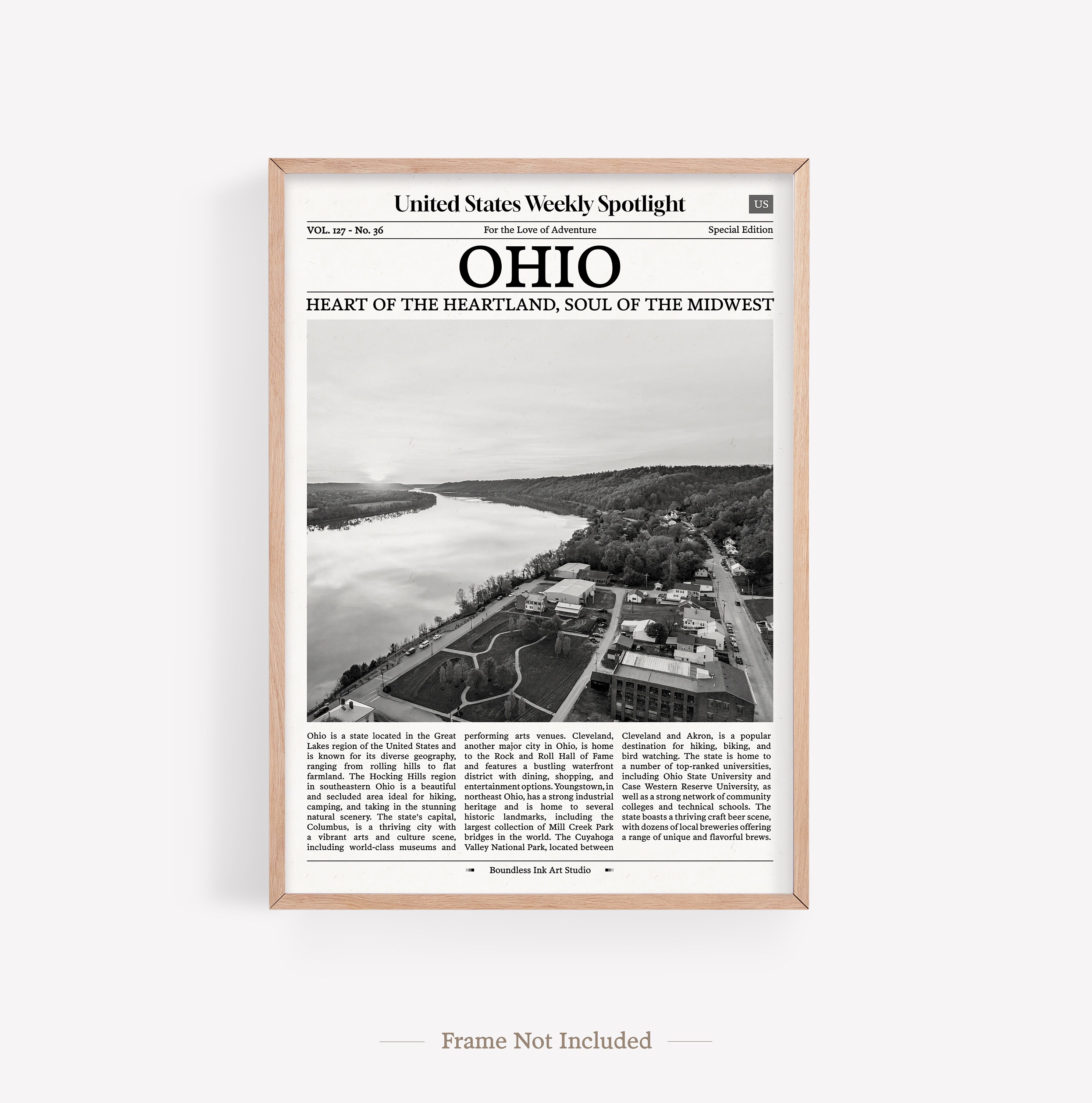 Ohio State Prints Set of 6 Ohio Black and White Prints Ohio - Etsy