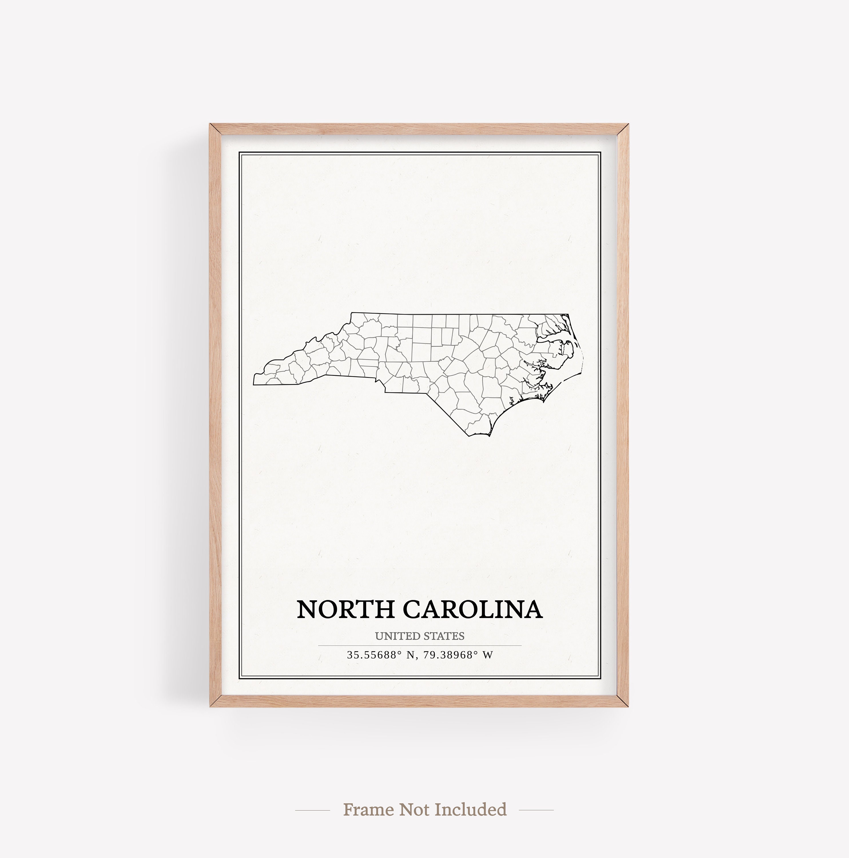North Carolina State Prints Set of 6 North Carolina Black and - Etsy