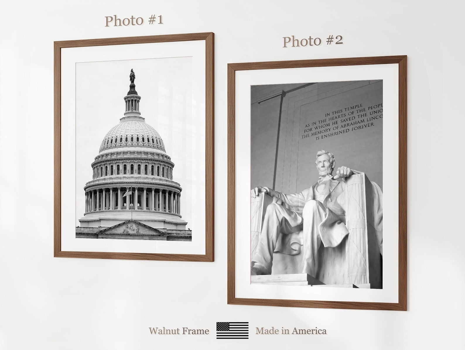 Washington D.C. City Prints Set of 6, Washington D.C. Black and White ...