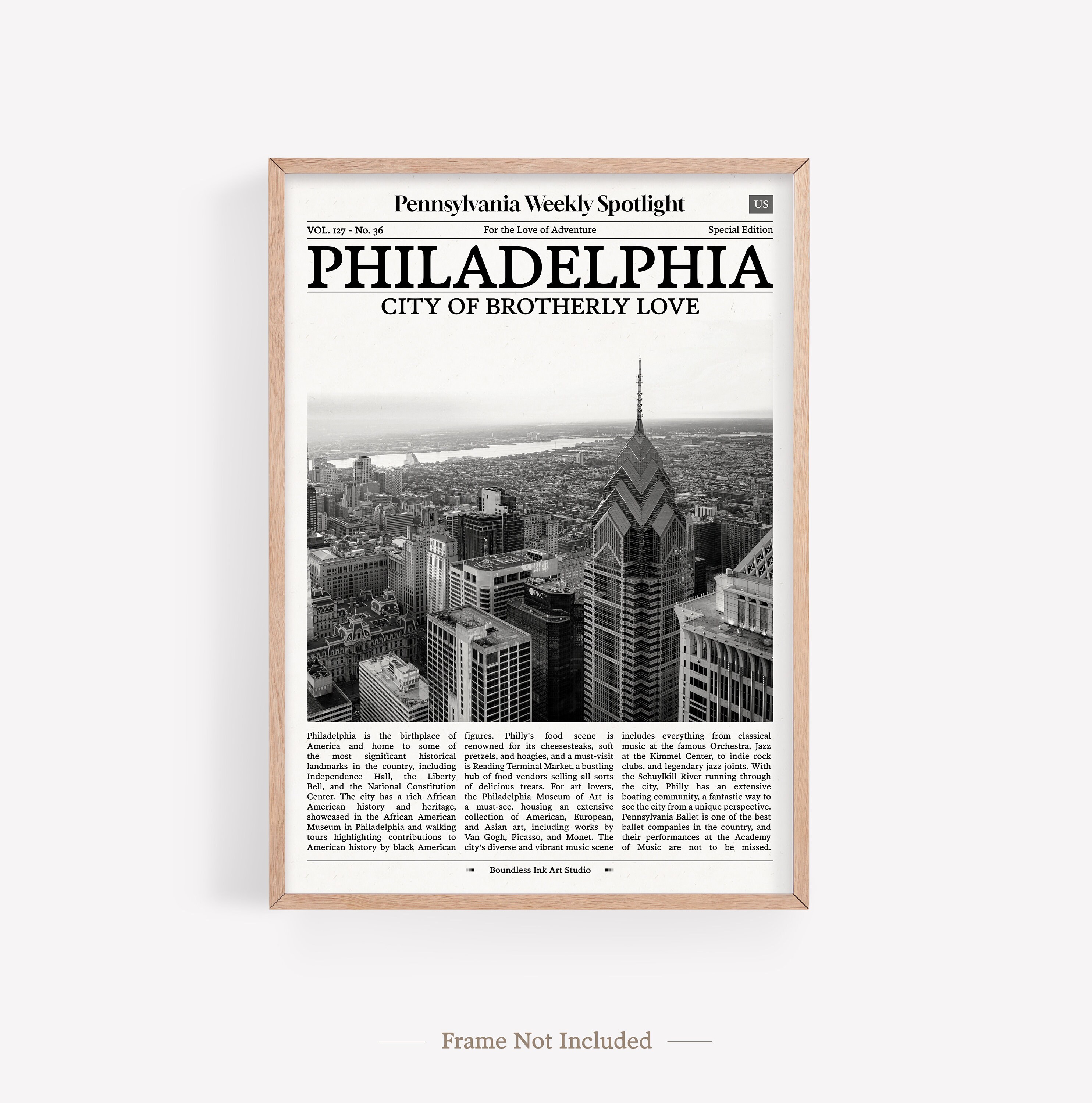 Philadelphia City Prints Set of 6 Philadelphia Black and - Etsy