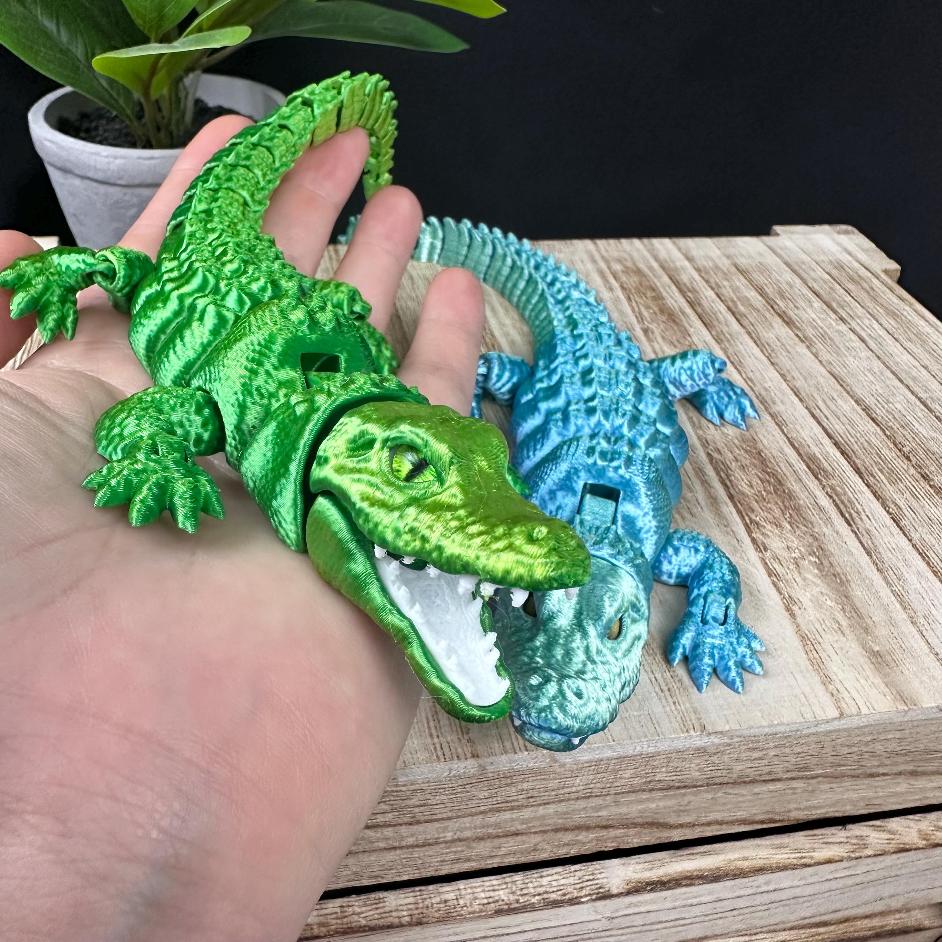 3D Printed Crocodile 3D Printed Articulated Crocodile Toy - Purple ...